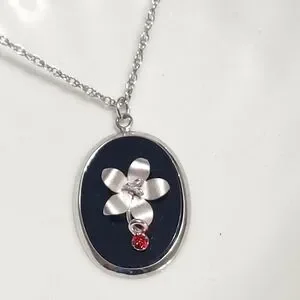 Vintage | Jewelry | Vintage Bond Boyd Sterling Silver Lily Flower Red ...
